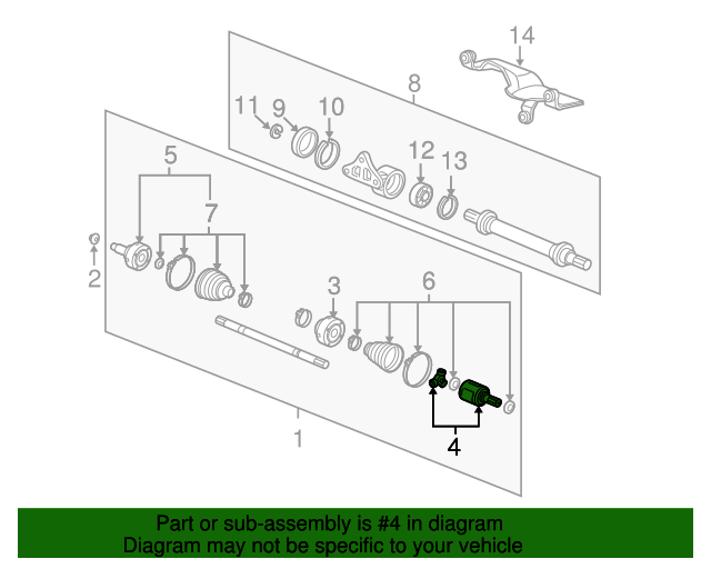 44310-TF6-305 - Inner Cv Joint 2009-2013 Honda Fit | Honda Parts Online