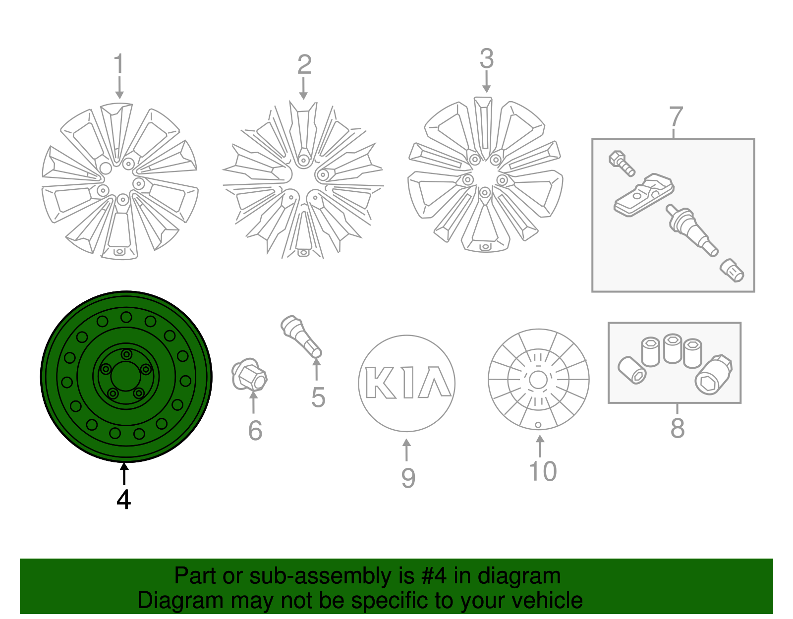 52910 2P900 - Wheel, Spare 2015-2021 Kia Sedona | Kia.Parts