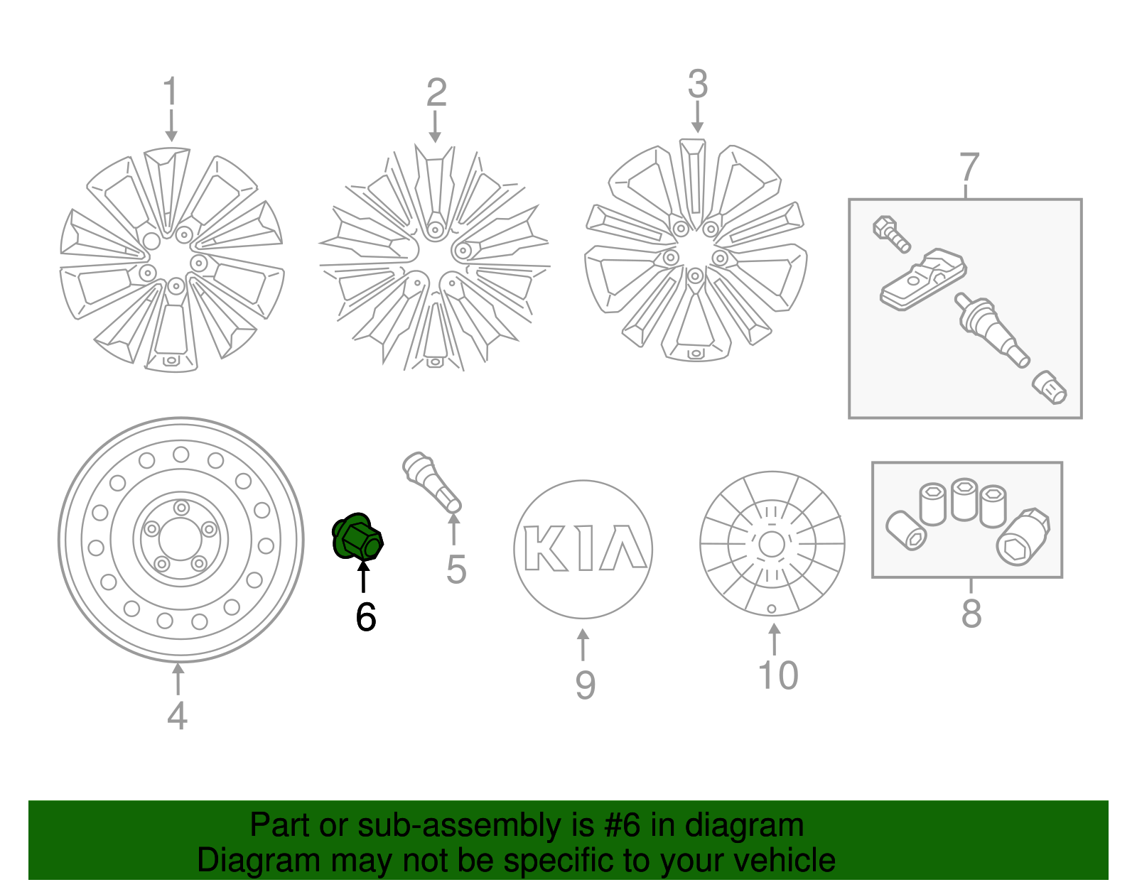 52950-37000 - Wheel Nut 2007-2025 Kia | Kia.Parts Store