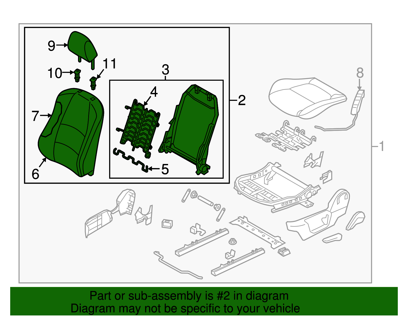 BAFA-88-180-02 - Seat Back Assembly 2017-2018 Mazda 3 | Florida Mazda Parts