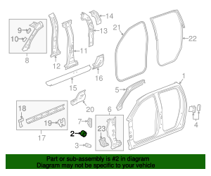 2015-2022 GM Body Side Front Fender Rear Upper Bracket 22904034 GM ...