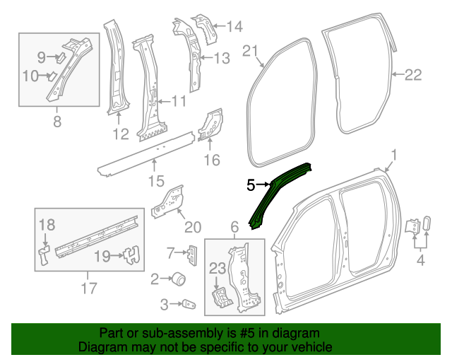 Driver Side Windshield Outer Side Frame 23396486 GM | GMPartsDirect.com