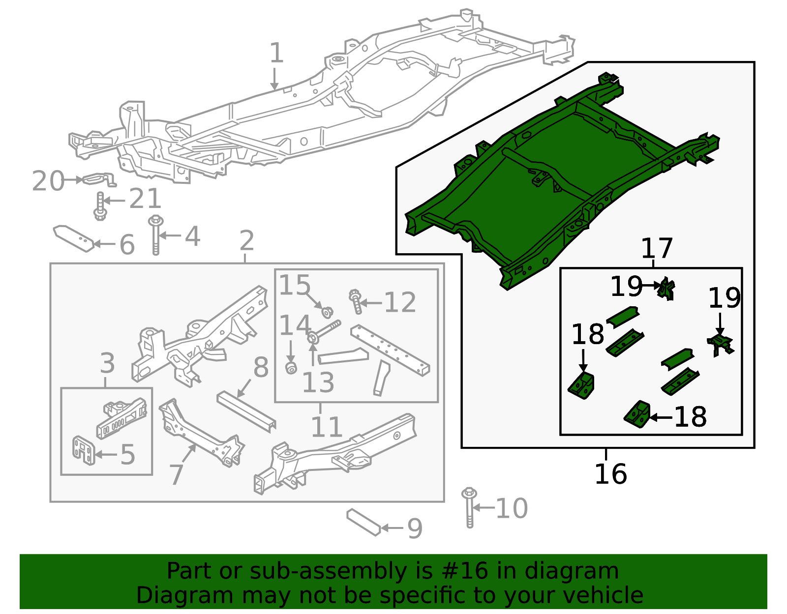 Ford Dealership 2019-2023 Ford Ranger Rear Frame KB3Z-5F040-C | Ford ...