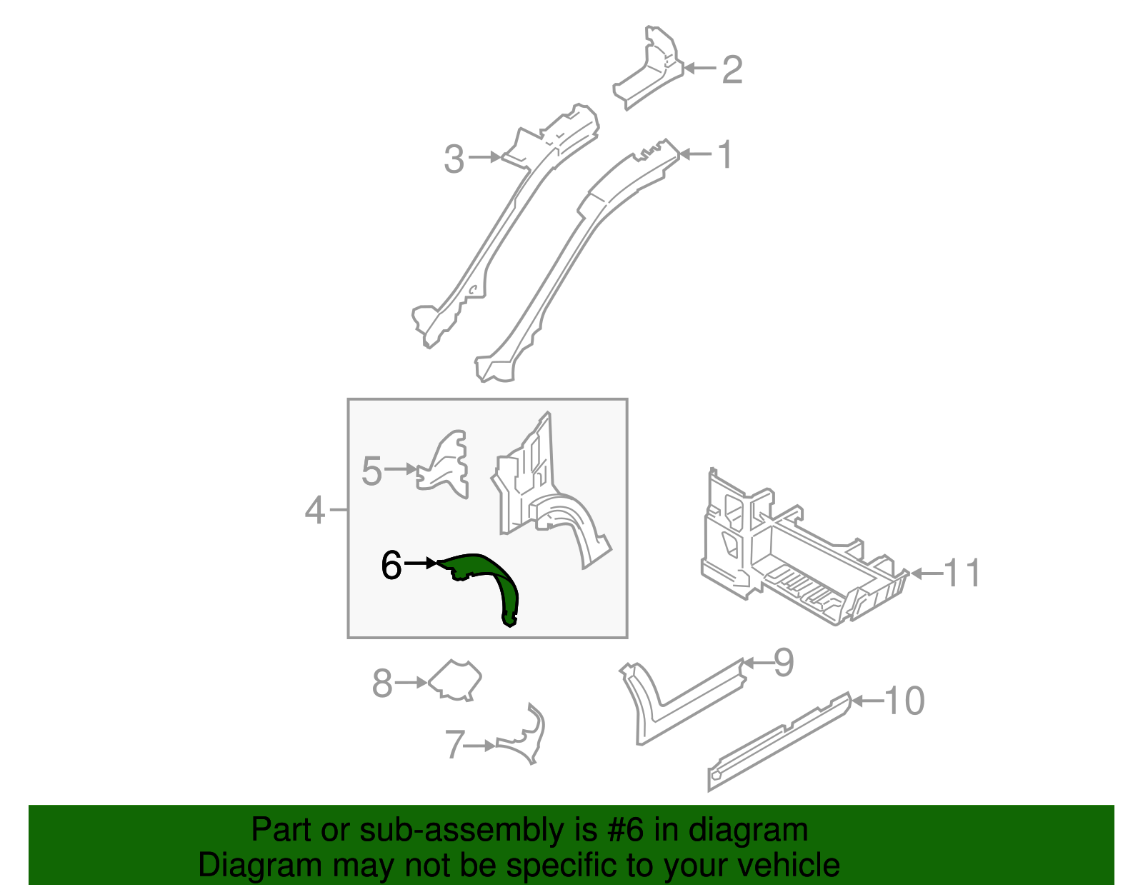 2015-2024 Ford Lower Reinforced Panel bk3z16102x | TascaParts.com