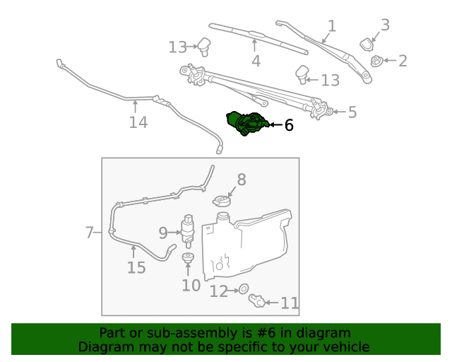 2019-2024 GM Windshield Wiper Motor 84339745 GM | GMPartsDirect.com