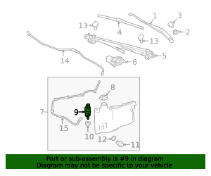 2010-2025 GM Windshield Washer Pump 84993622 GM | GMPartsDirect.com