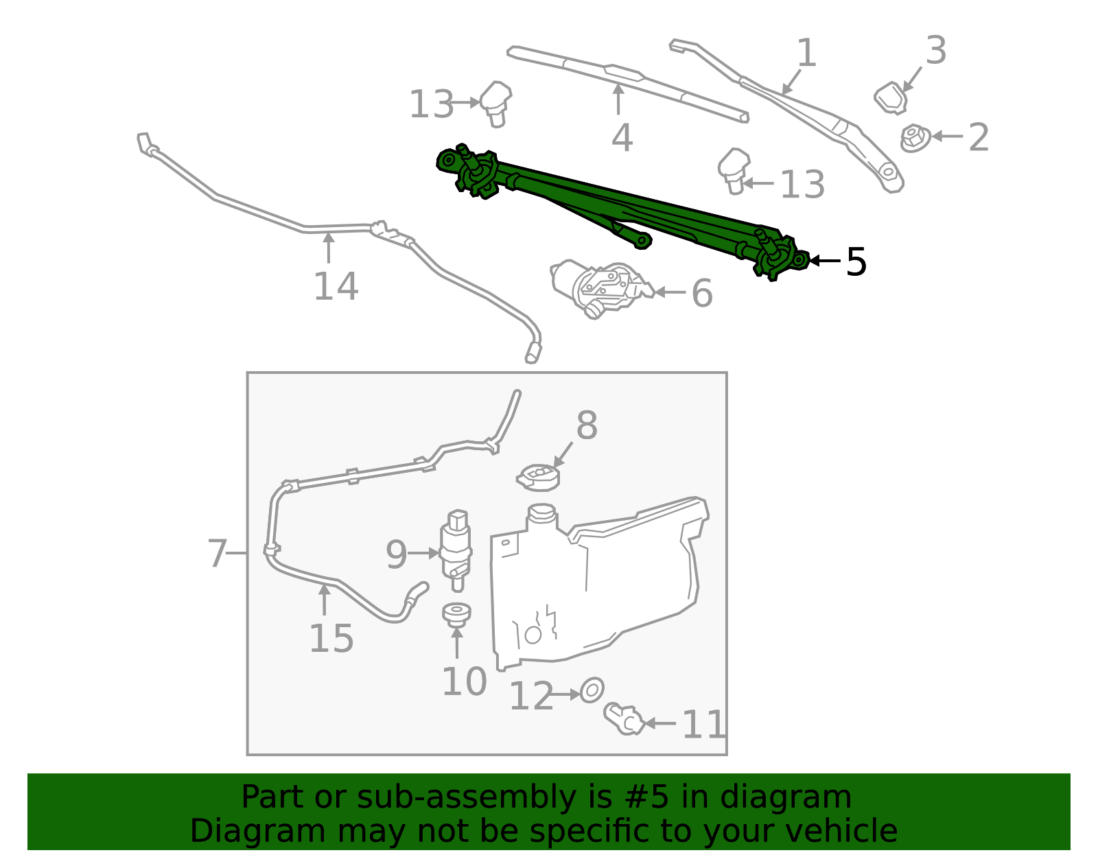 2019-2025 GM Windshield Wiper Motor Transmission (Linkage) 84497549 GM ...