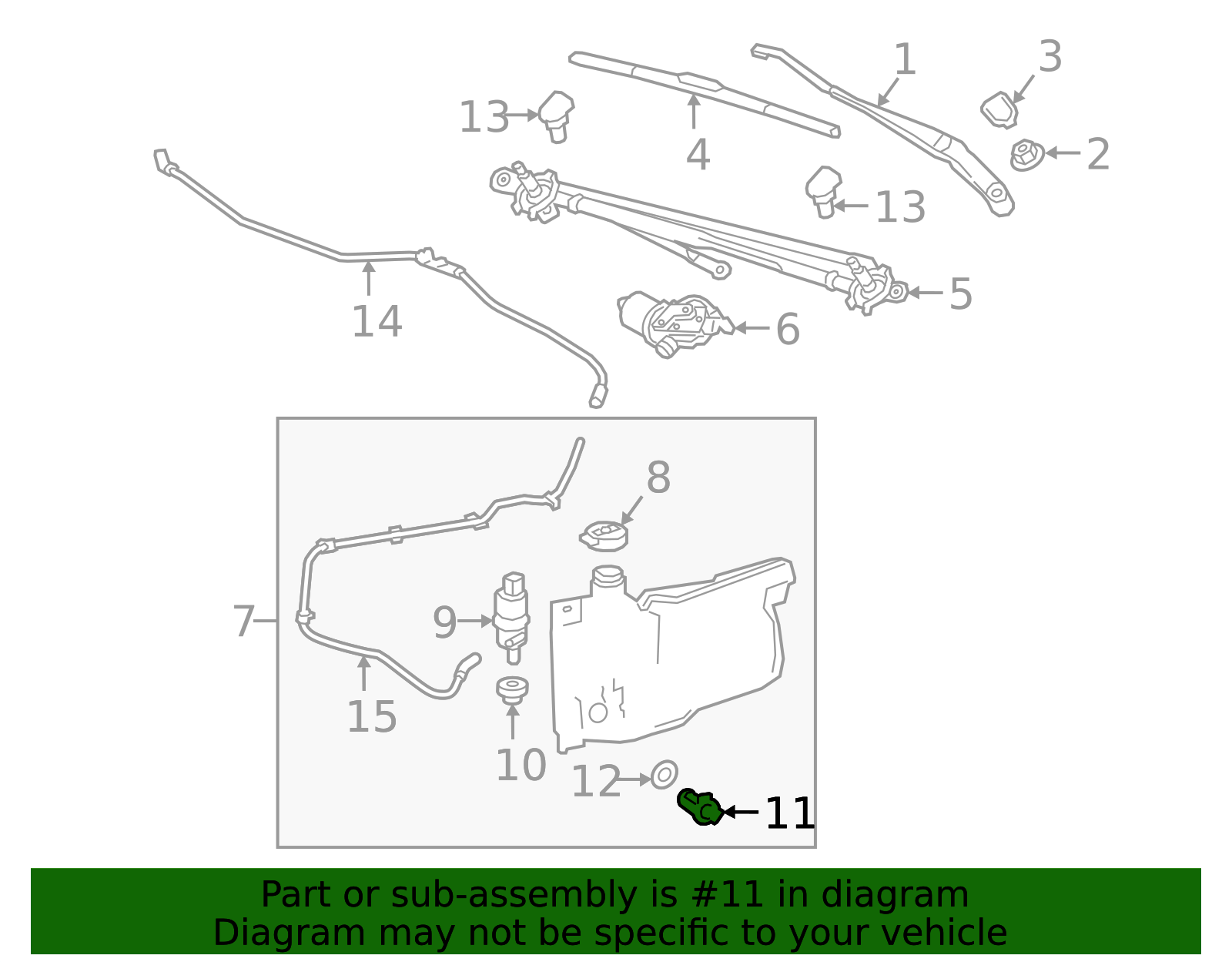 2014-2025 GM Windshield Washer Fluid Level Sensor 22872930 GM ...