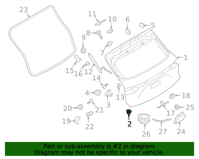 2015-2024 Porsche Cayenne Lift Gate Drain Plug 958-502-899-00 | Sunset ...