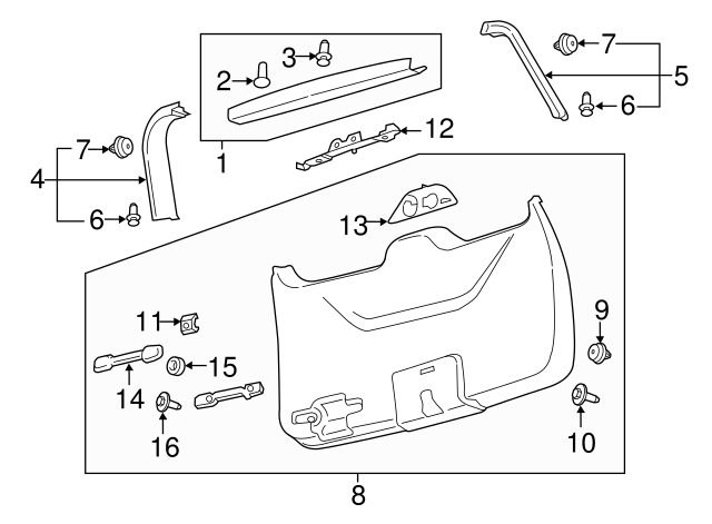 2018-2020 Ford Upper Molding KL1Z-78424B36-AF | TascaParts.com