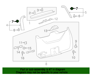 W718230S300 - Side Gate Trim Fastener 2018-2024 Ford | AutoNation Parts