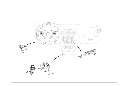 Switch in Instrument Panel and Center Console for 2017 Mercedes-Benz ...