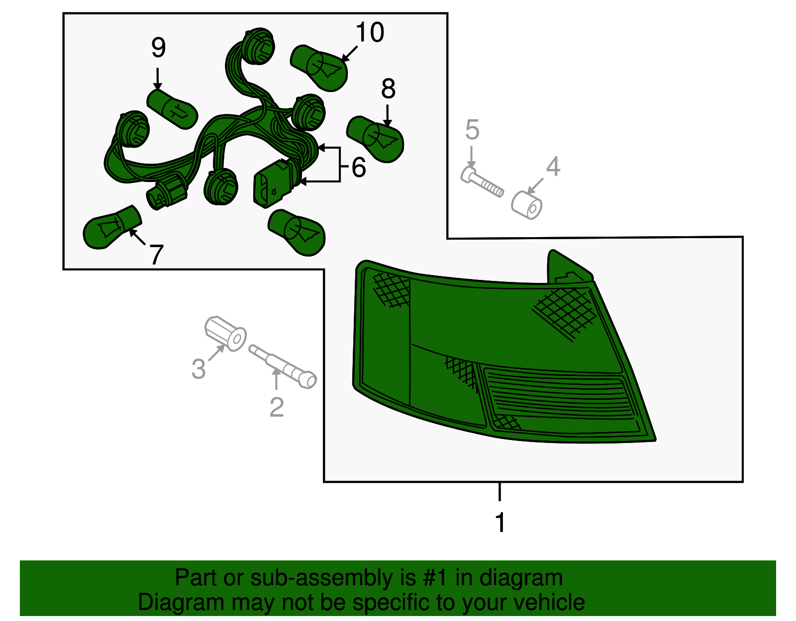 2007-2009 Audi Tail Light Assembly 8H0-945-096-E | Audi USA Parts