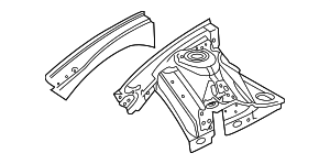 2014-2017 Chevrolet Driver Side Front Wheelhouse Panel Assembly with ...