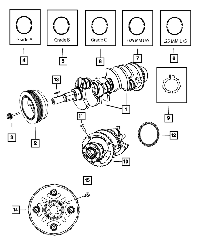 MOPAR CRANKSHAFT OIL SEAL - 53020788AB - 53020788AB | Mopar Online Parts
