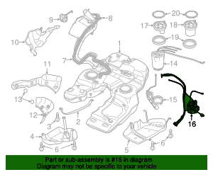 958-620-831-01 - Fuel Tank Sending Unit 2011-2018 Porsche Cayenne ...