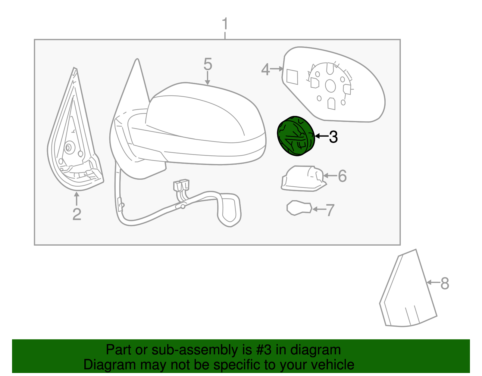 25808706 - High-Quality Passenger Side Rearview Mirror Actuator for ...