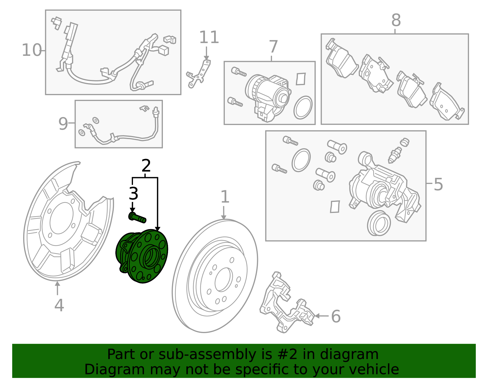 Genuine OEM Acura - Hub & Bearing Part# 42200-TJB-A02 | Acura Parts For ...