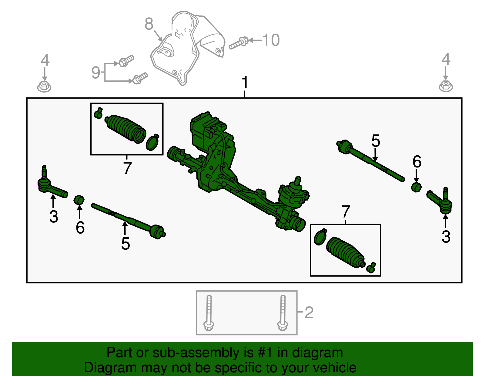 STE-335 - Motorcraft™ Rack And Pinion Assembly - 2013-2016 Ford ...