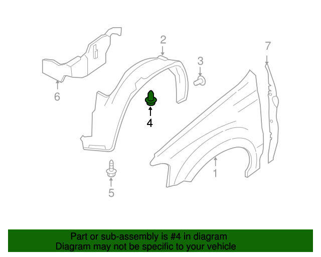 -W714400-S300 - Fender Liner Rivet 2008-2012 Ford | Ford OEM Parts Direct