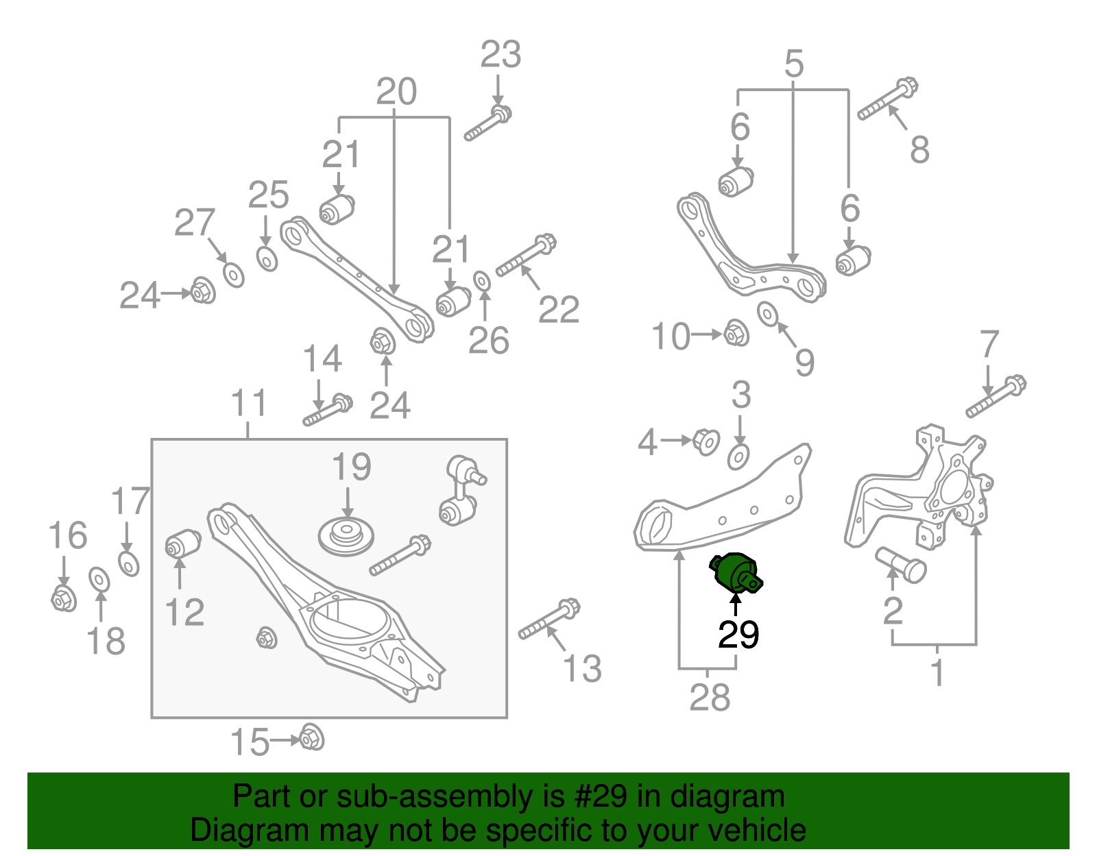 2017-2025 Hyundai Bushing 55290-G2000 | Hyundai Wholesale Direct