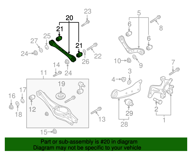 2017-2022 Hyundai Ioniq Suspension Control Arm 55260-G2100 | OEM Parts ...