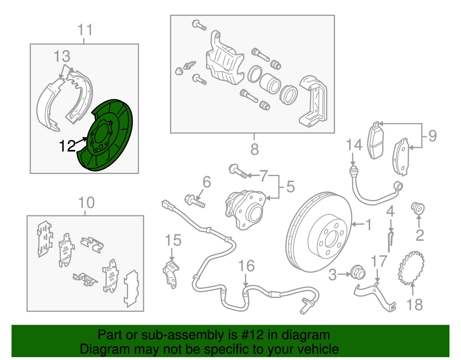 2014-2020 Nissan Rogue Backing Plate 44030-4CU1A | Sullivan Brothers Nissan