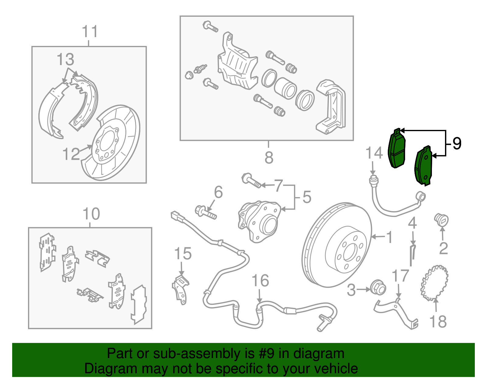 2014-2021 Nissan Brake Pads Rear D4060-4CU2A | Nissan Parts Central