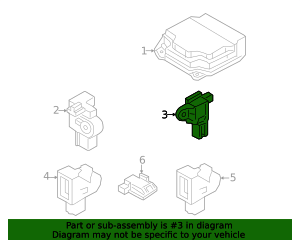 Hyundai - 95930-S1000 - Air Bag Impact Sensor - 2019-2024 Hyundai | OEM ...