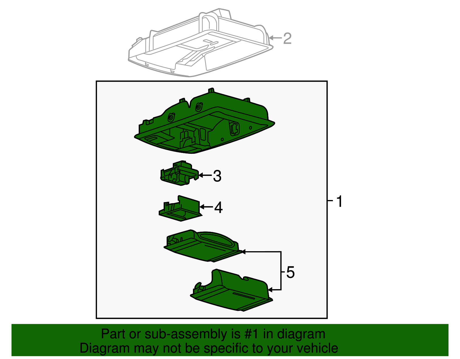 FL1Z-78519A70-AB - Overhead Console 2015-2017 Ford Expedition ...