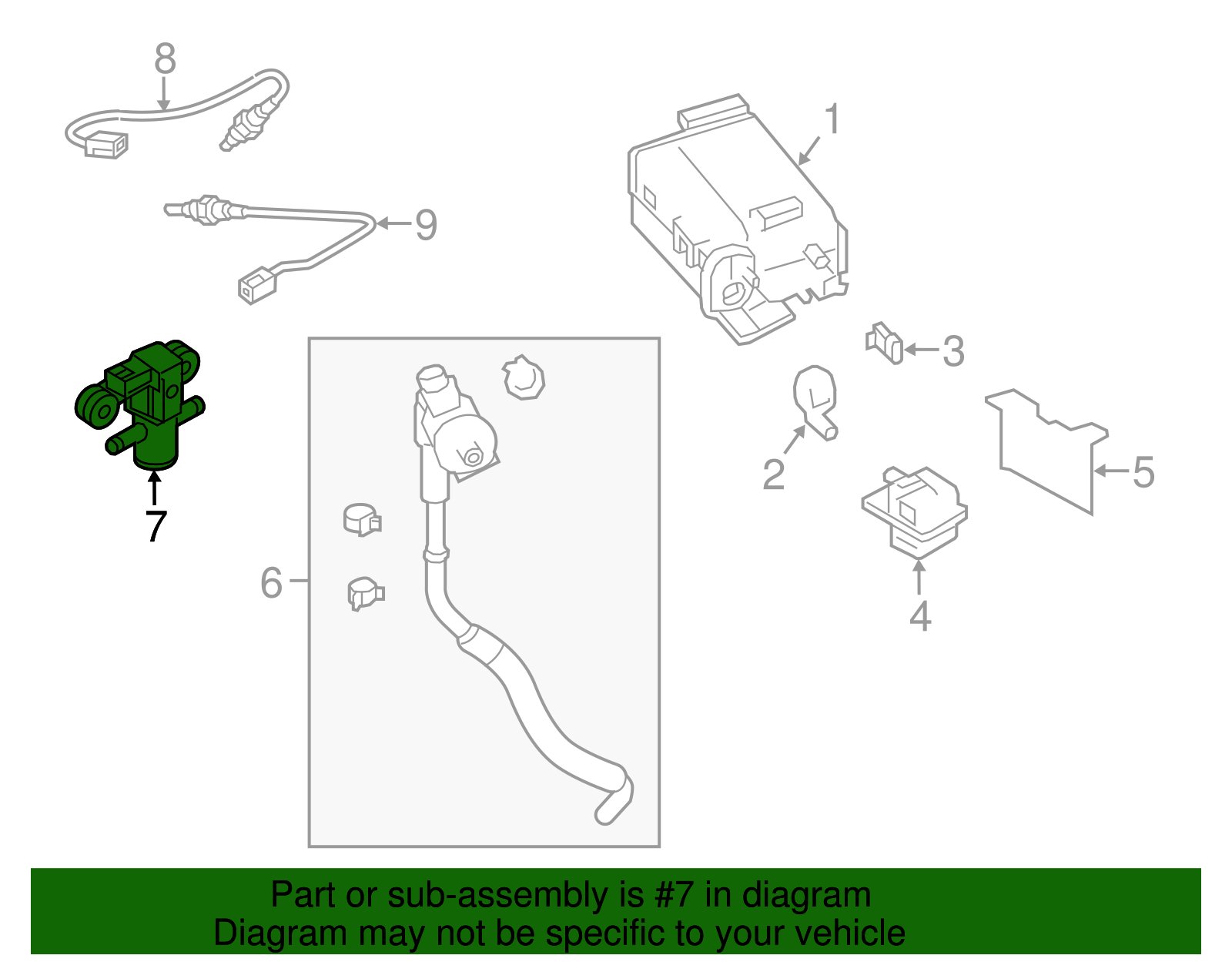 Evaporative Canister Purge Valve 14930-4GD0B | Infiniti OEM Parts Online