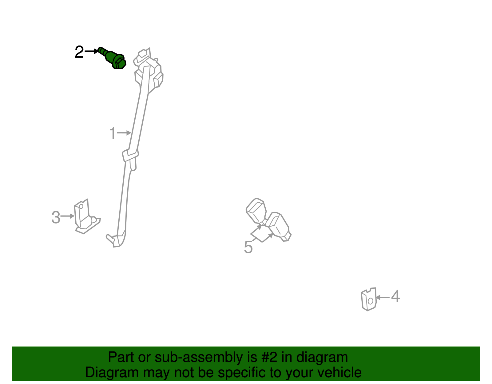 2017-2020 Nissan Pathfinder Belt & Retractor Bolt 87850-9NF0A ...