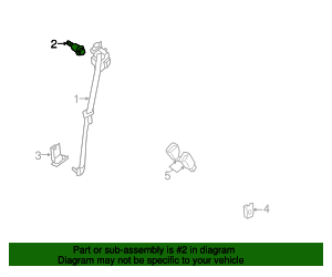 2017-2020 Nissan Pathfinder Belt & Retractor Bolt 87850-9NF0A ...