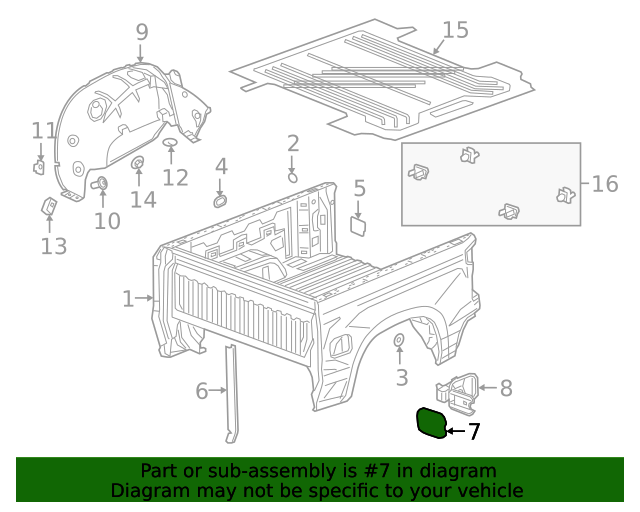 2019-2024 Chevrolet Primed Fuel Tank Filler Door 84745968 | TascaParts.com