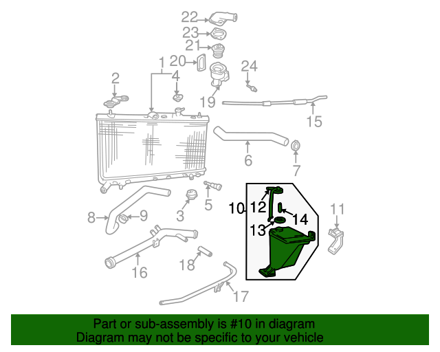 2000-2002 Hyundai Accent Reservoir Assembly 25430-25100 | OEM Parts Online