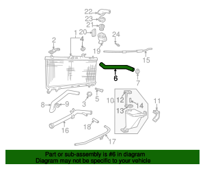 2000-2002 Hyundai Accent Upper Hose 25411-25000 | OEM Parts Online