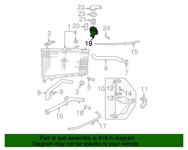 2000-2002 Hyundai Accent Thermostat Housing 25613-22600 | OEM Parts Online