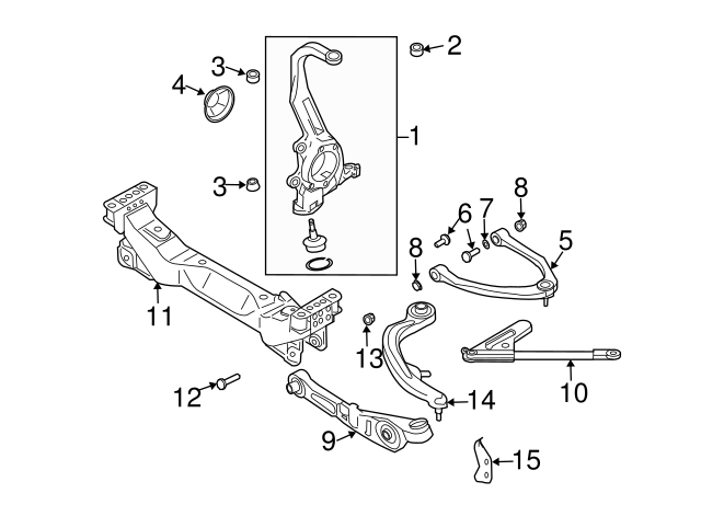 2003-2007 Infiniti G35 Upper Control Arm 54524-CF00A | Infiniti Parts ...