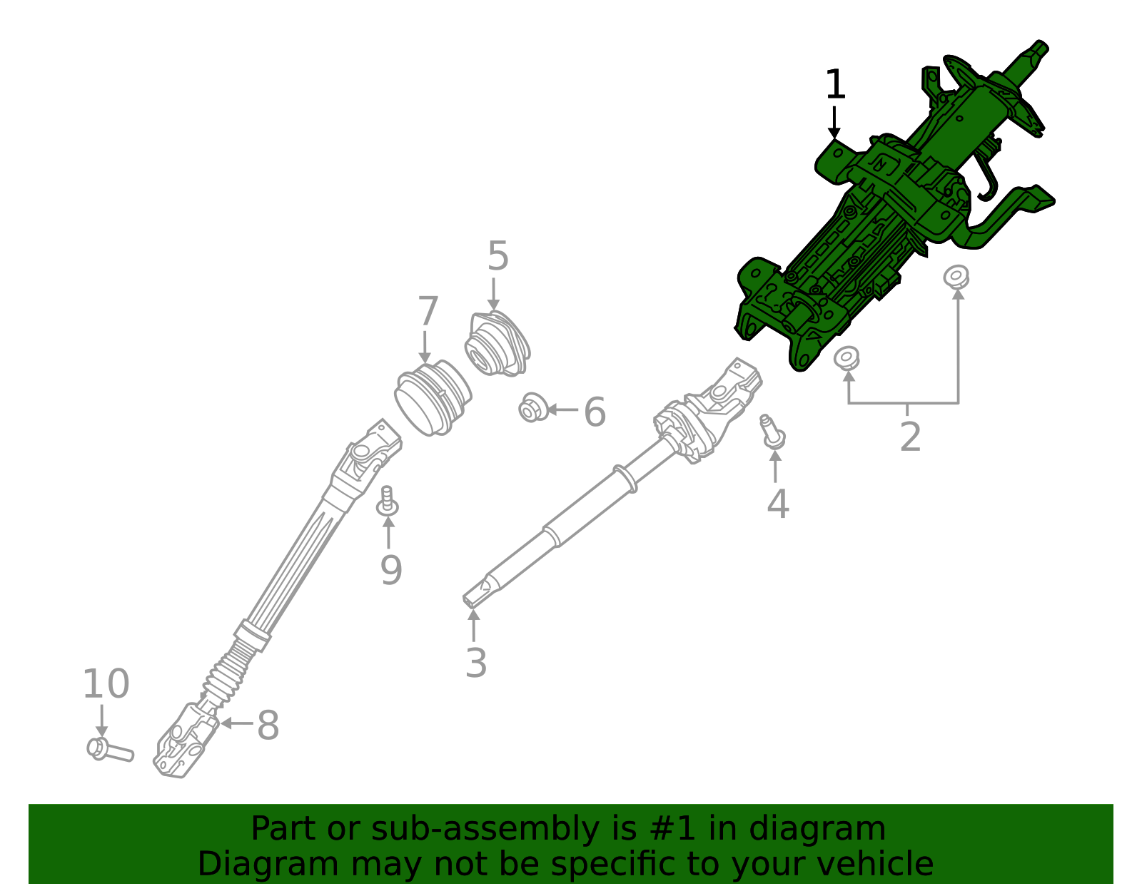 N1MZ-3C529-D - Steering Column 2020-2024 Ford | Big 3 Auto Parts