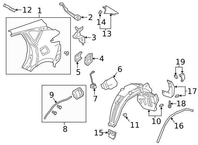 2019-2024 Acura RDX Actuator Assembly 74700-TJB-A21 | OEM Parts Online