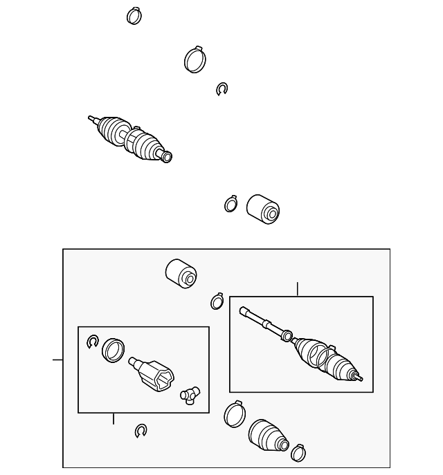 2004-2007 Toyota Highlander Axle Shaft Assembly 43420-0E021 | Toyota ...