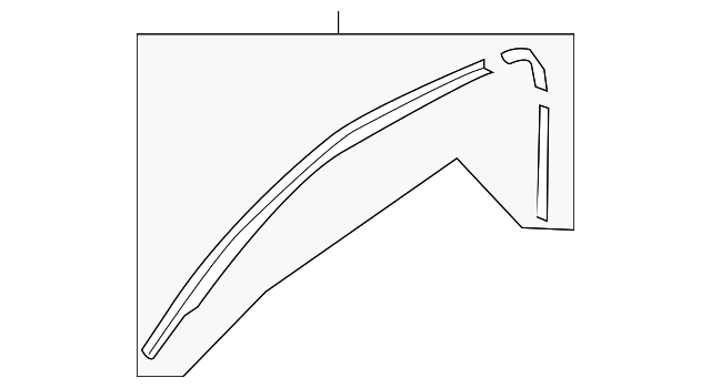 67364-SDN-A00ZA - Tape Set L Front Door Sash (Upper) *NH70* (Flat Black) - 2003-2007 Honda ...
