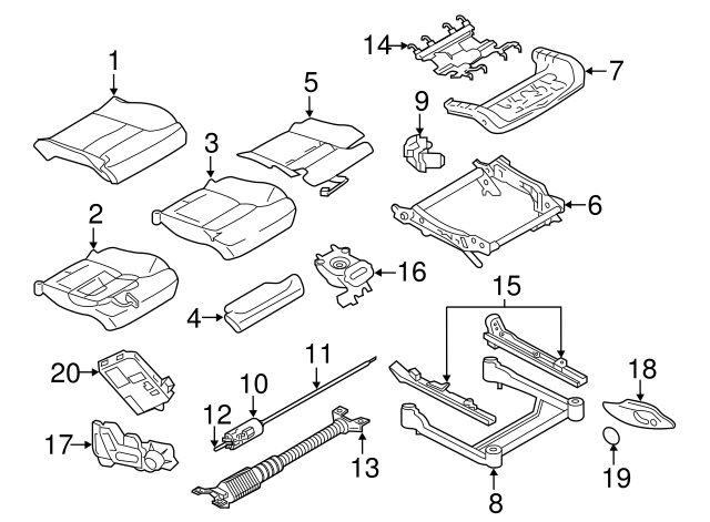 2017-2020 Volvo S90 Seat Cushion Pad 31379971 | TascaParts.com