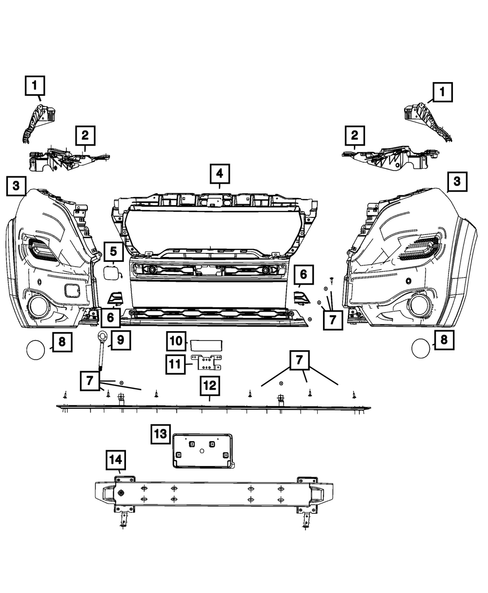 68432352AA - Headlamp Mounting Bracket, Right 2023-2025 Ram | Mopar ...