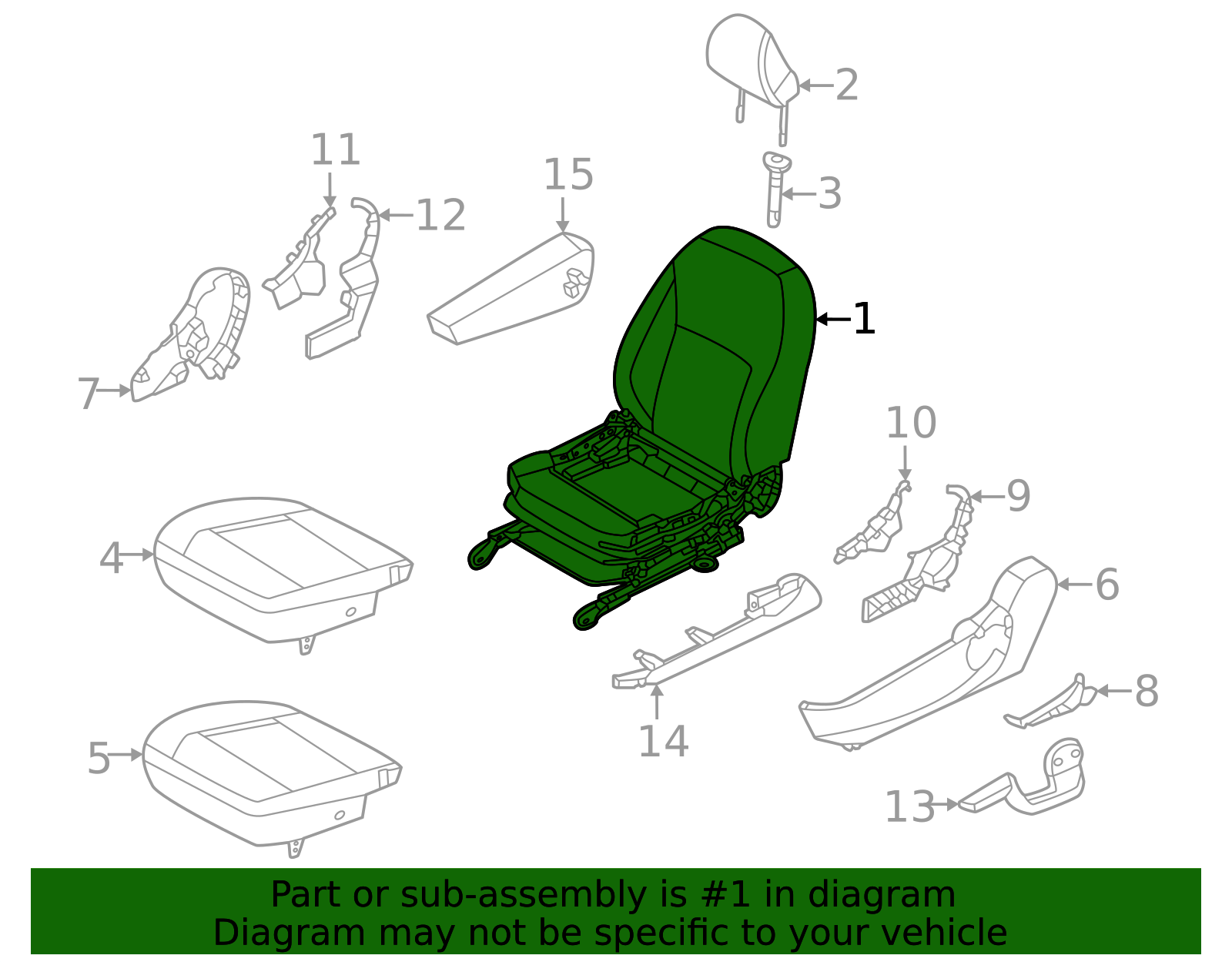 2022 Nissan Versa Seat Assembly 87651-5EG3E | Nissan Automotive Parts