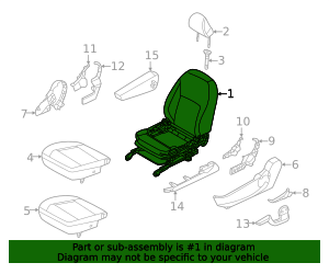 2020-2021 Nissan Versa Seat Assembly 87651-5EG0E | TascaParts.com