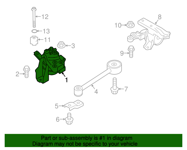 2021-2024 Mitsubishi Motor Mount 1093A202 | Mitsubishi Parts Warehouse ...