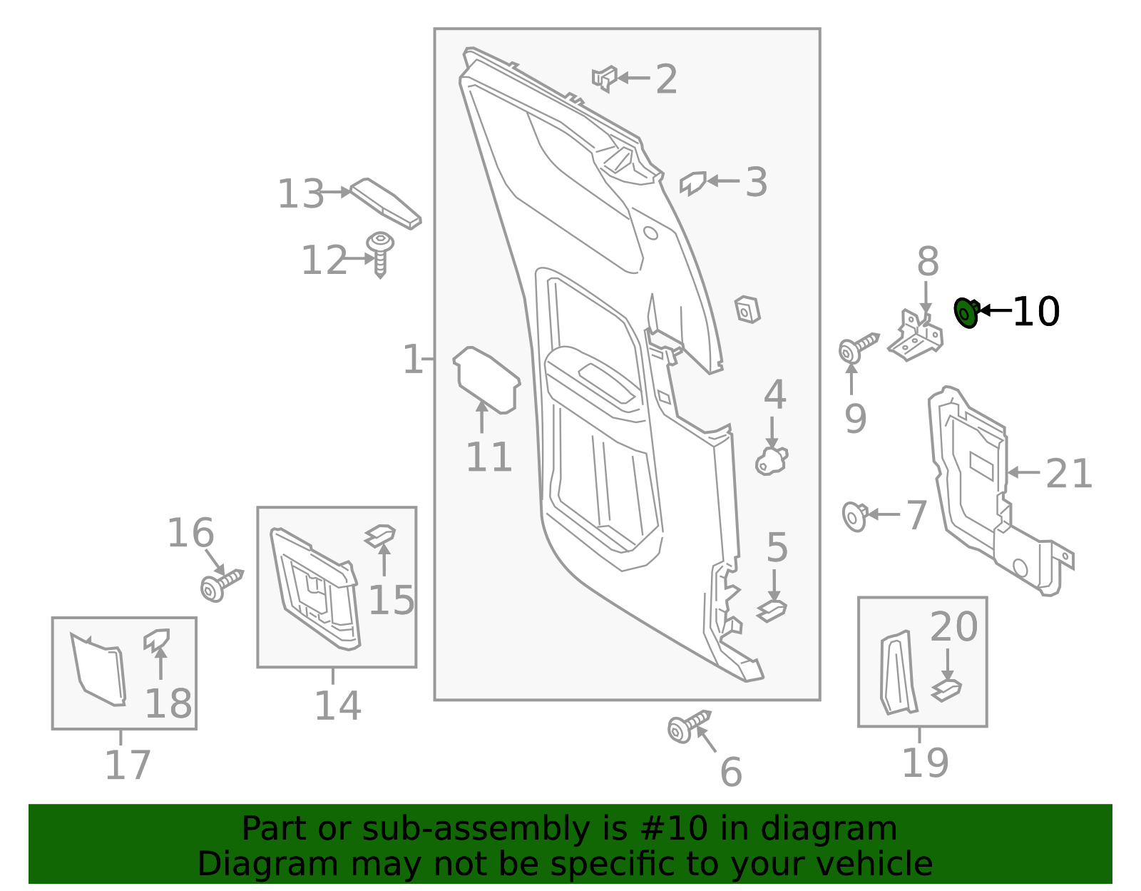 Genuine OEM Ford Part - Door Trim Panel Grommet W711501-S300 | Genuine ...