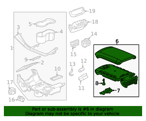 2020-2021 GMC Acadia Armrest 84779640 | GMPartsDirect.com