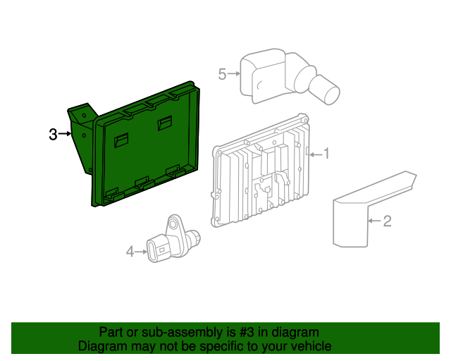 2011-2016 GM Engine Control Module Bracket 23121794 GM | GMPartsDirect.com